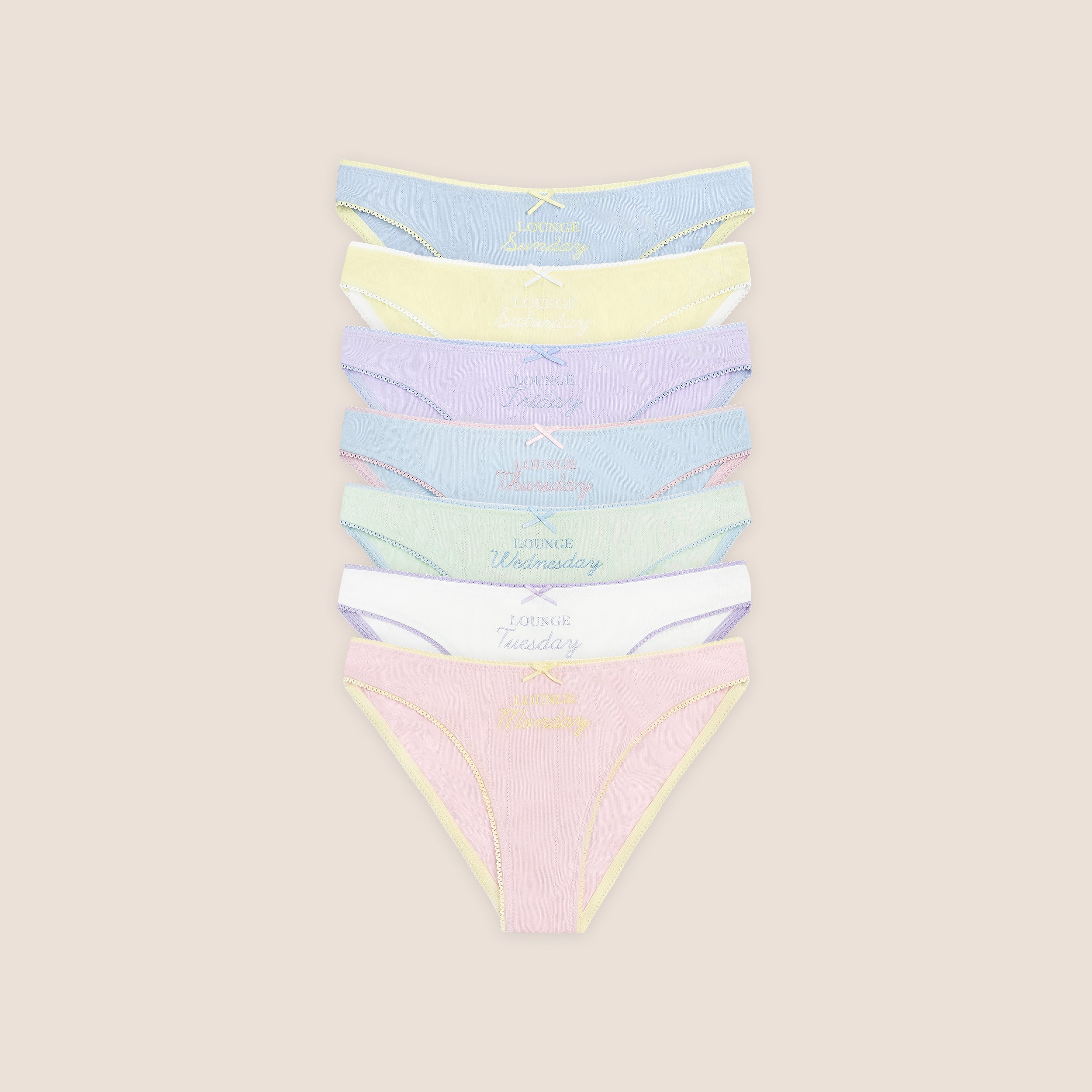 Days of the Week Trusser (7-pakke) - Multicolour Pastel